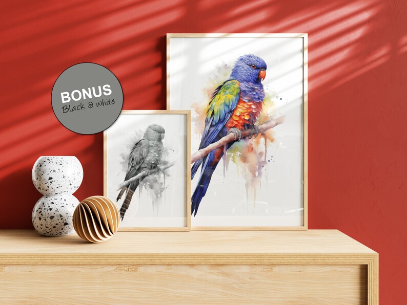 Australian Rainbow Lorikeet Watercolour Art Print Digital Download ...