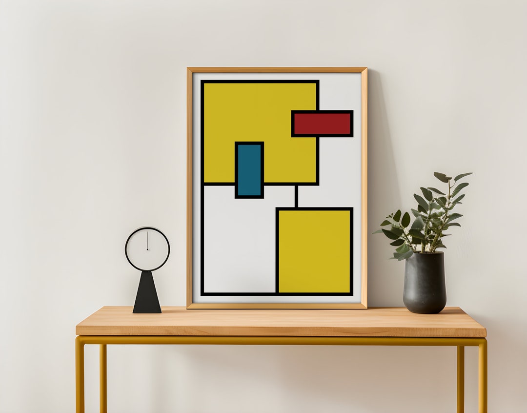 Minimalist Digital Download Art Print Piet Mondrian Inspired No.6 - Etsy