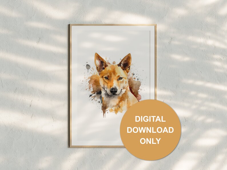 Three Australian Animals Watercolour Art Print Featuring a Koala, Dingo ...