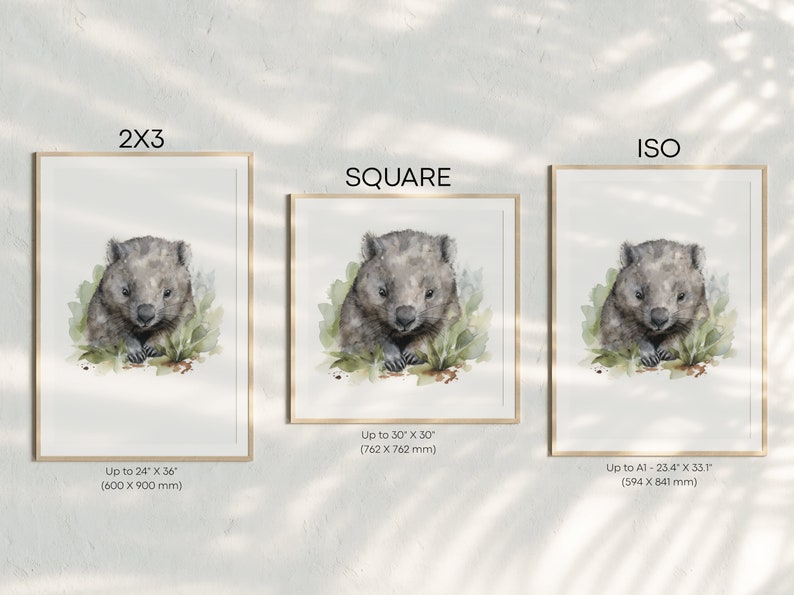 Australian Wombat Watercolour Art Print Digital Download - Etsy Australia
