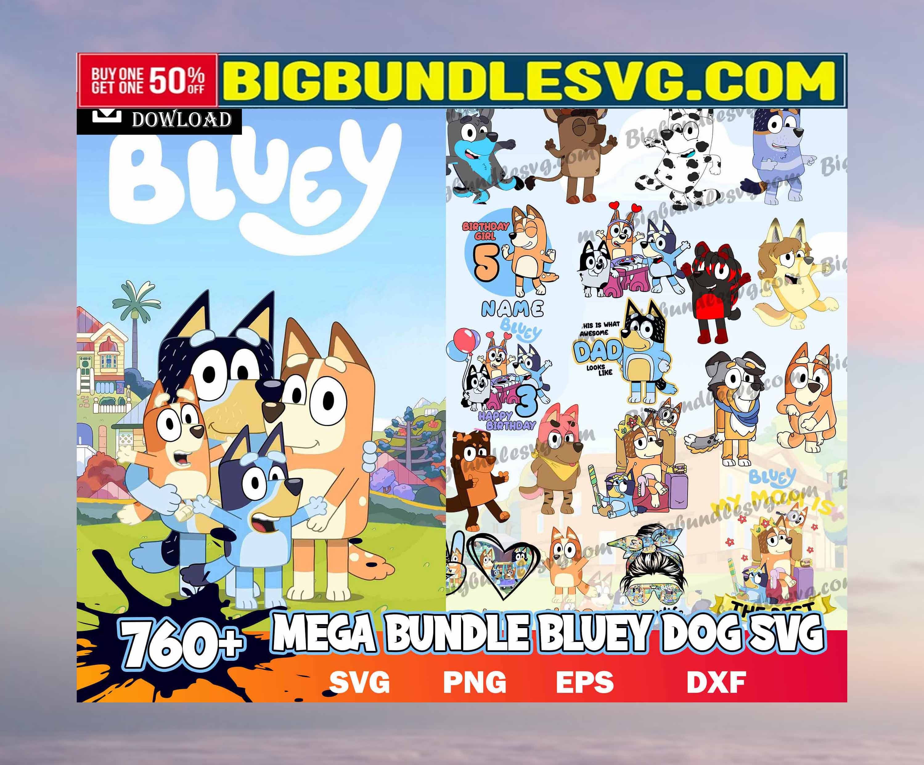 Bluey SVG Bundle Bluey Schnitt Dateien für Cricut Bluey SVG - Etsy.de