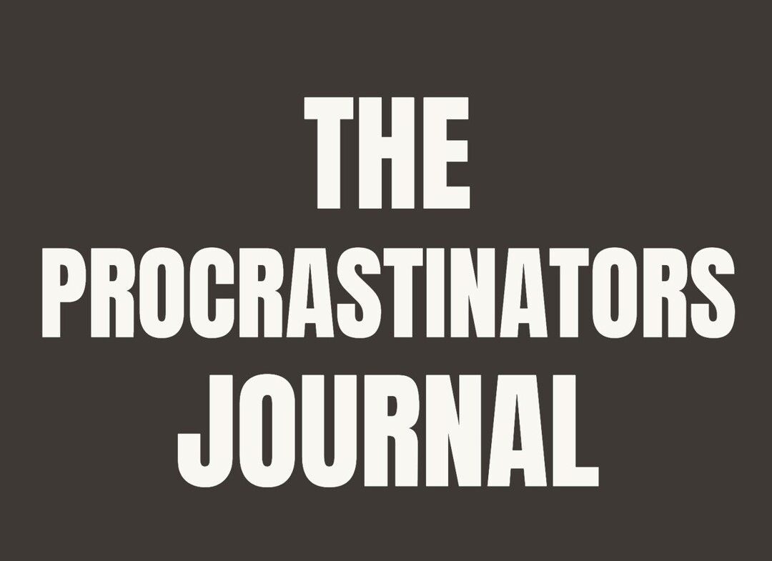The Procrastinators Journal - Etsy