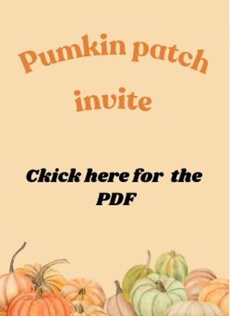 Printable Pumpkin Patch Event Flyer PDF - Instant Download - Autumn ...