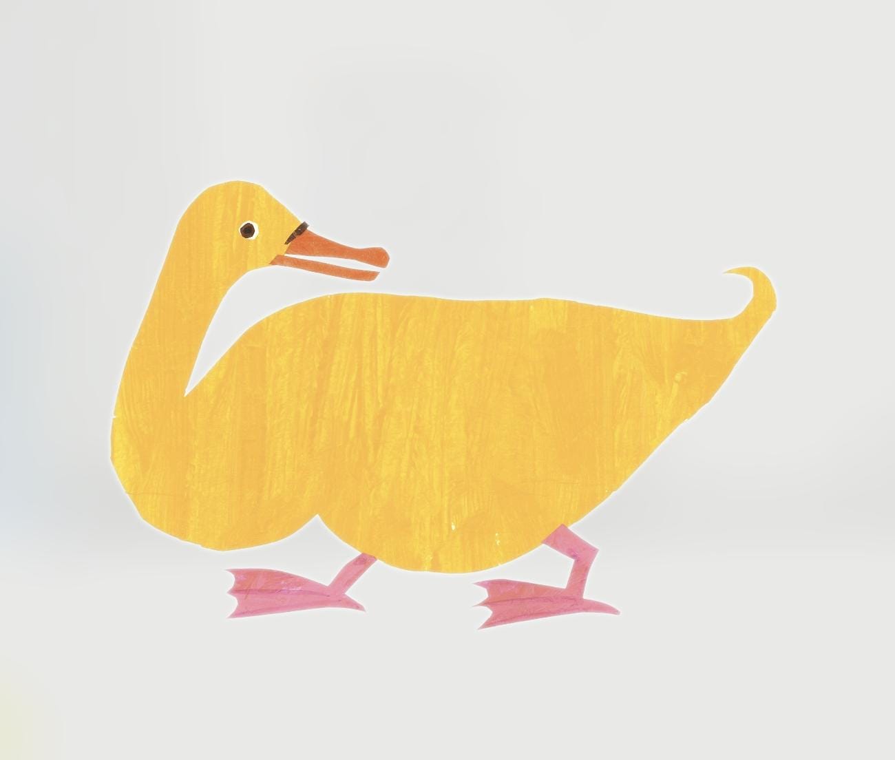 Yellow Duck- Brown Bear Brown Bear Print - Etsy