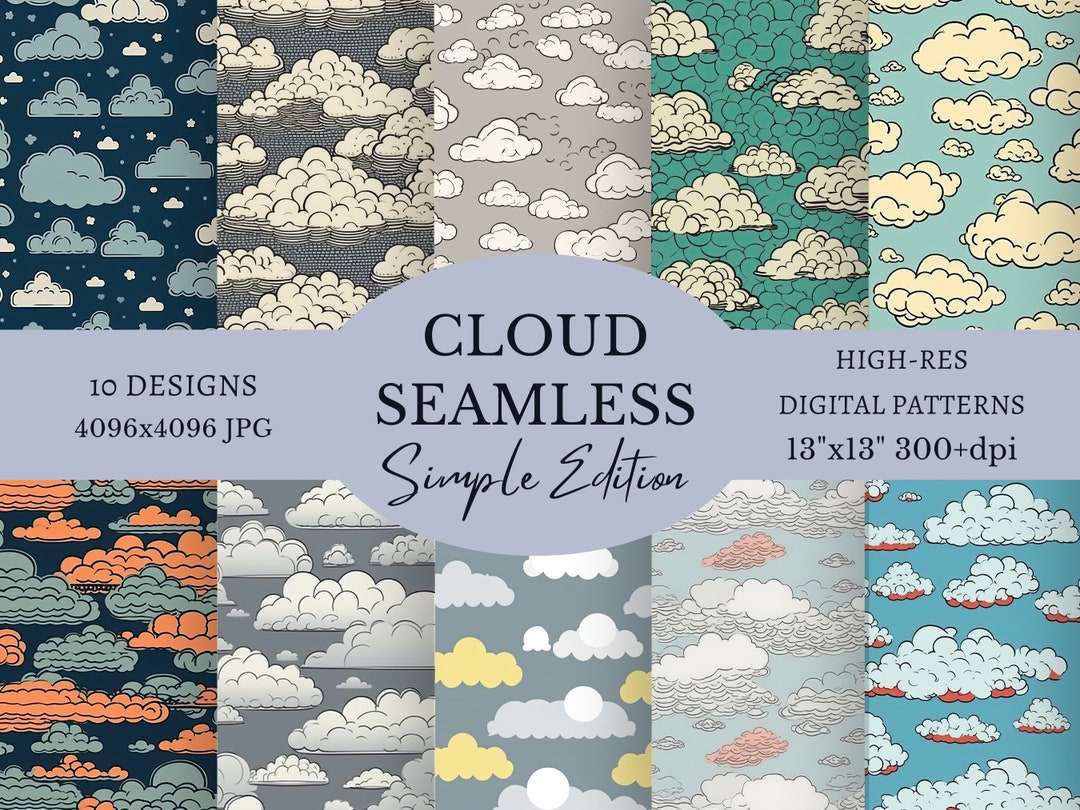 Cloud Seamless, Cloud Pattern, Cloud Background, Seamless, Pattern ...