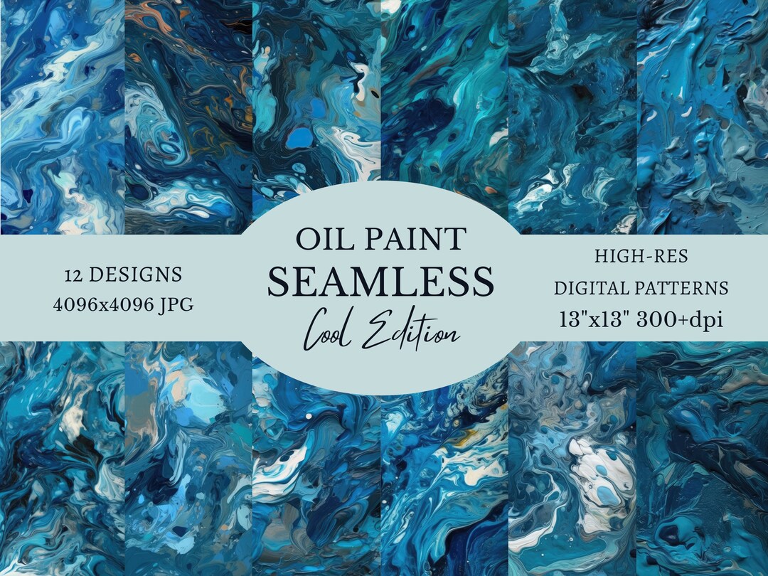 Oil Paint Seamless, Oil Paint Pattern, Seamless, Pattern, Blue Seamless ...