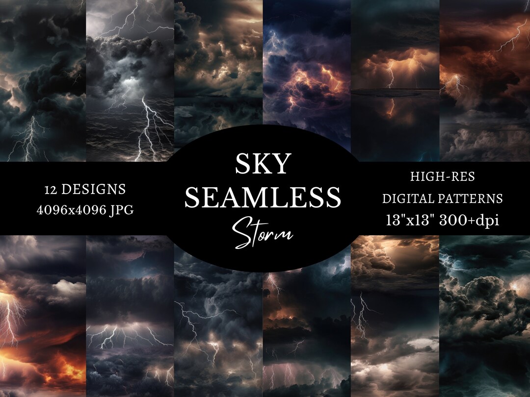Sky Seamless Sky Pattern Sky Background Storm Seamless Storm Pattern Storm Background