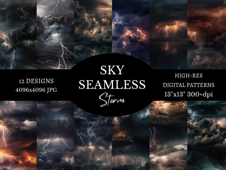 Sky Seamless, Sky Pattern, Sky Background, Storm Seamless, Storm ...
