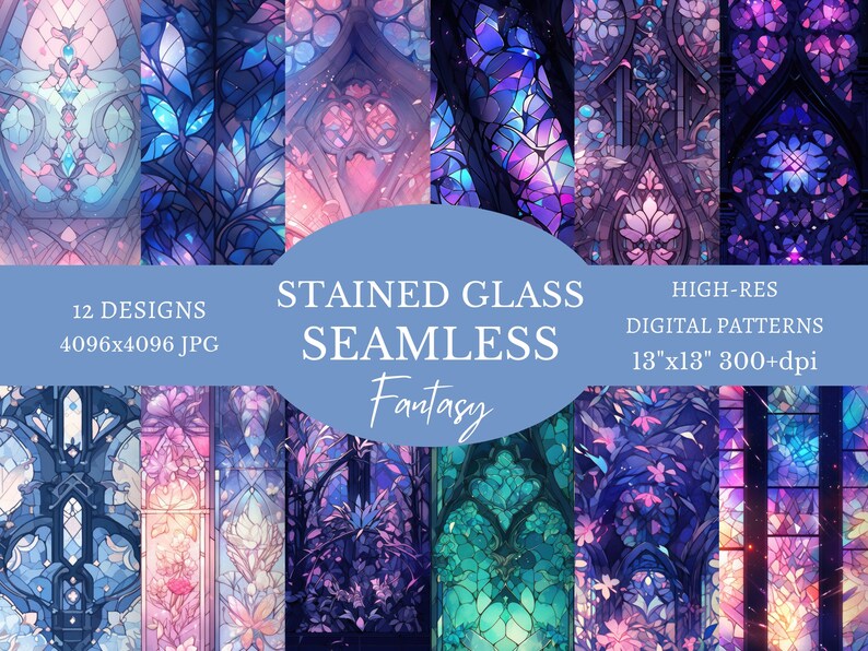 Stained Glass Seamless, Stained Glass Pattern, Color Seamless, Seamless ...