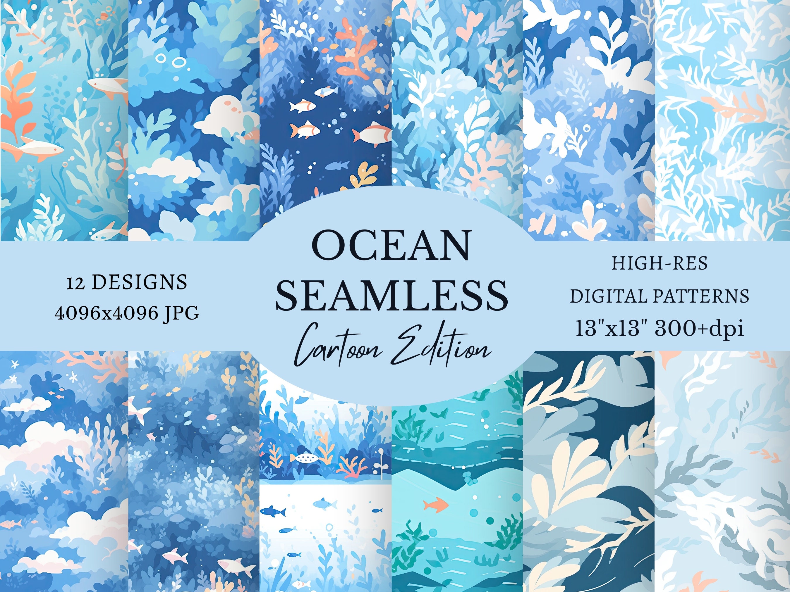 Ocean Seamless, Ocean Pattern, Ocean Background, Seamless, Pattern ...
