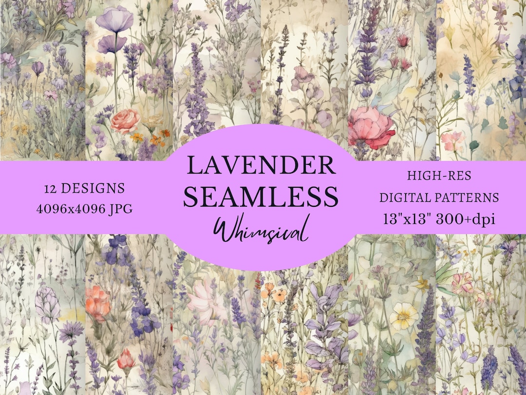 Lavender Seamless, Lavender Pattern, Lavender Background, Seamless ...