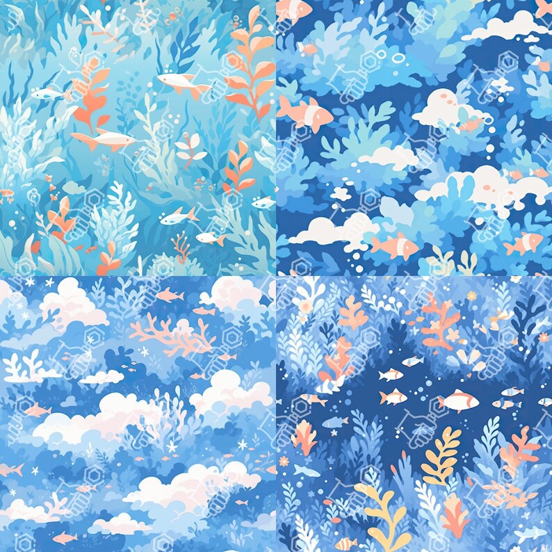 Ocean Seamless, Ocean Pattern, Ocean Background, Seamless, Pattern ...