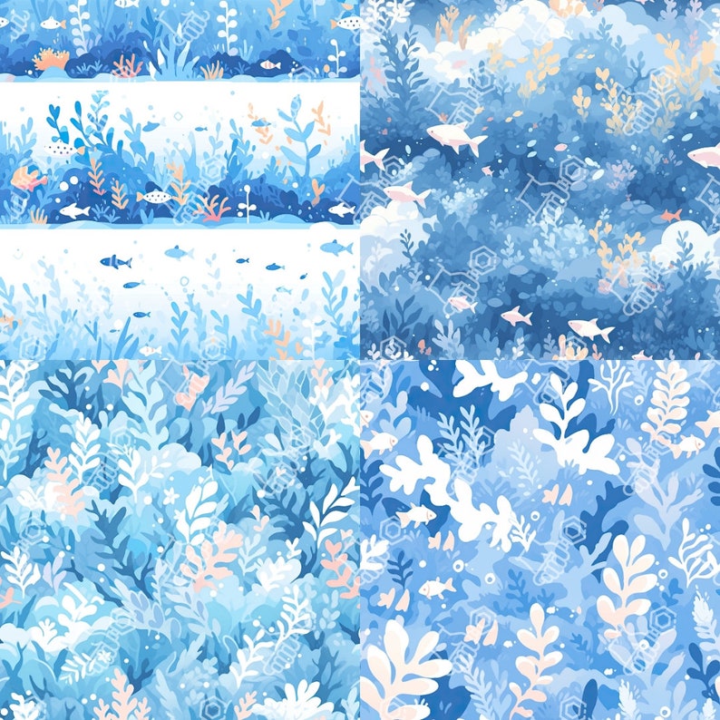 Ocean Seamless, Ocean Pattern, Ocean Background, Seamless, Pattern ...
