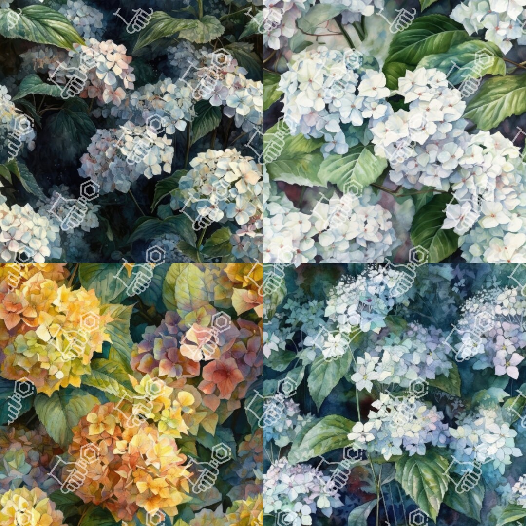 Hydrangea Seamless, Hydrangea Pattern, Hydrangea Background, Seamless ...