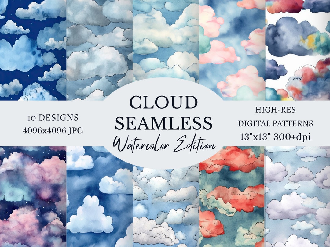 Cloud Seamless, Cloud Pattern, Cloud Background, Seamless, Pattern, Sky ...