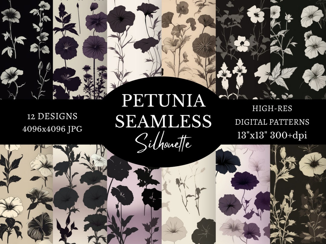 Petunia Seamless, Petunia Pattern, Floral Seamless, Floral Pattern ...