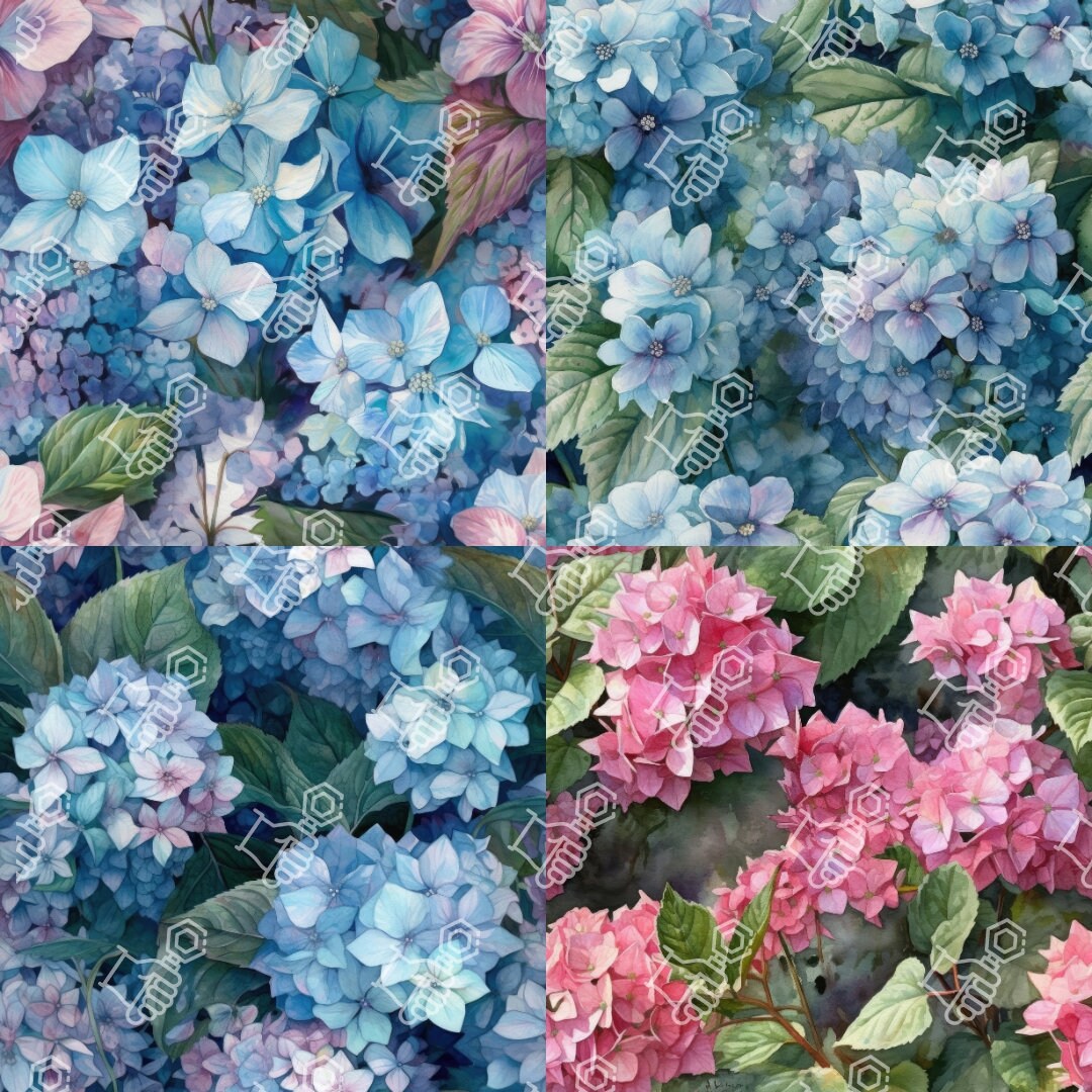 Hydrangea Seamless, Hydrangea Pattern, Hydrangea Background, Seamless ...