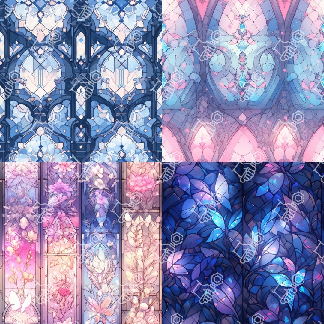 Stained Glass Seamless, Stained Glass Pattern, Color Seamless, Seamless ...