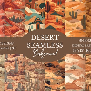 Desert Seamless, Desert Pattern, Desert Background, Seamless, Pattern ...