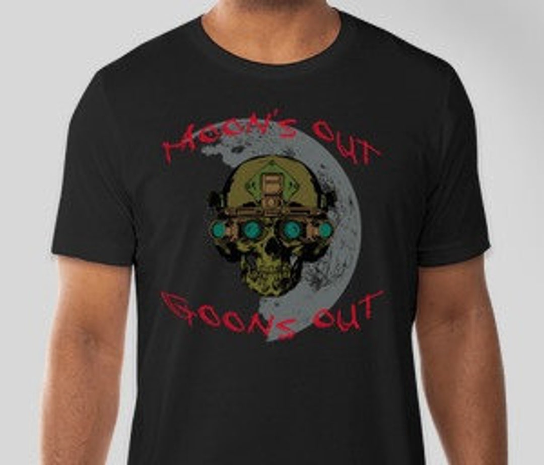 Moon's Out, Goons Out Military T-shirt - Etsy