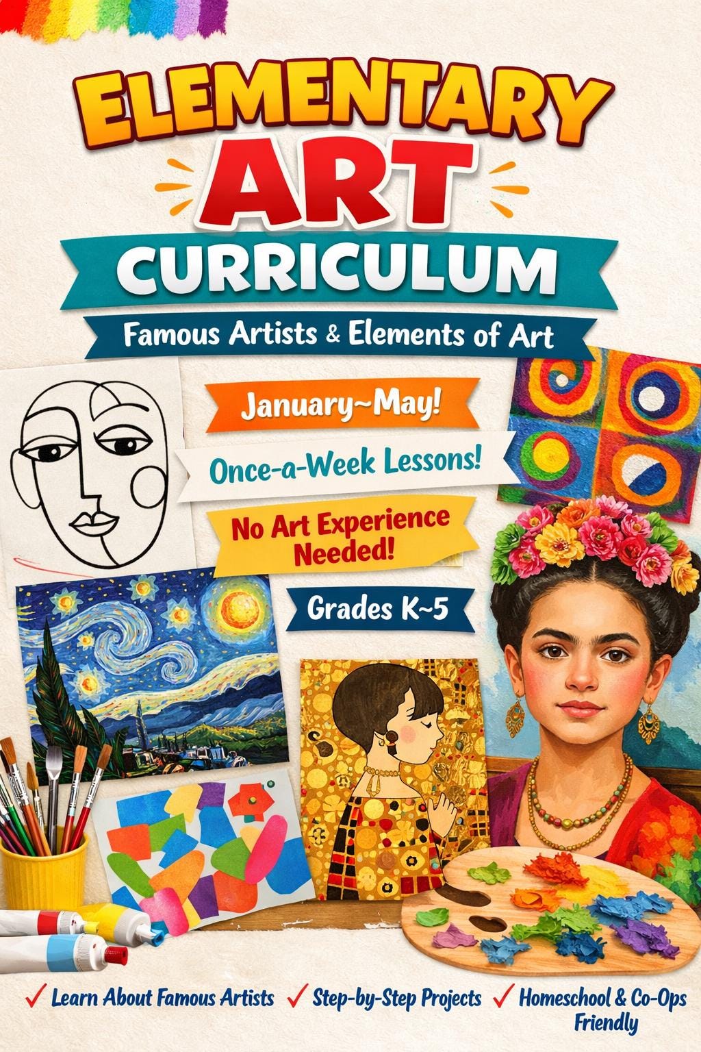 Elementary Art Curriculum | Famous Artists, Elements of Art - Etsy