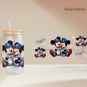 Dodgers, Mickey and Minnie Love for Baseball - Etsy