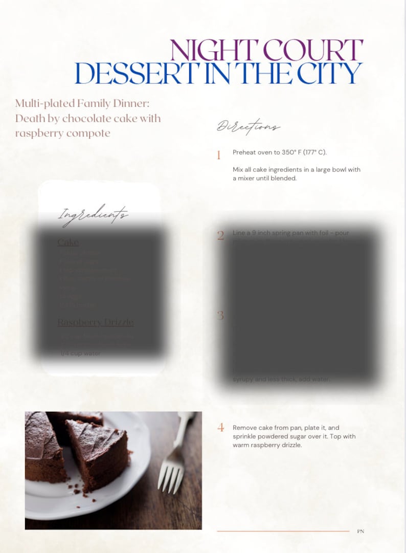 Flavors of Fae Courts: ACOTAR Inspired Cookbook - Etsy