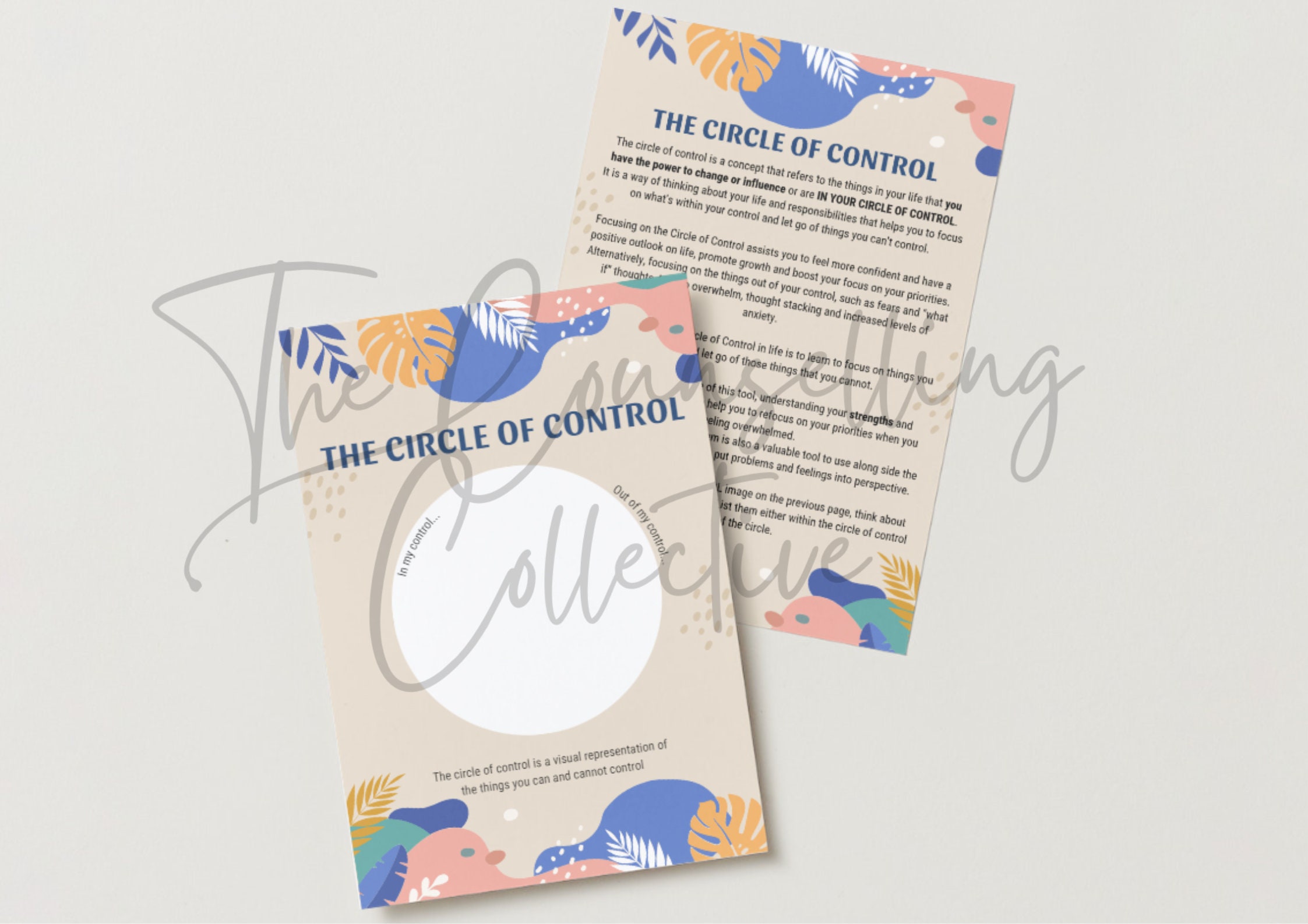 The Circle of Control - Psychoeducation Resource - Etsy