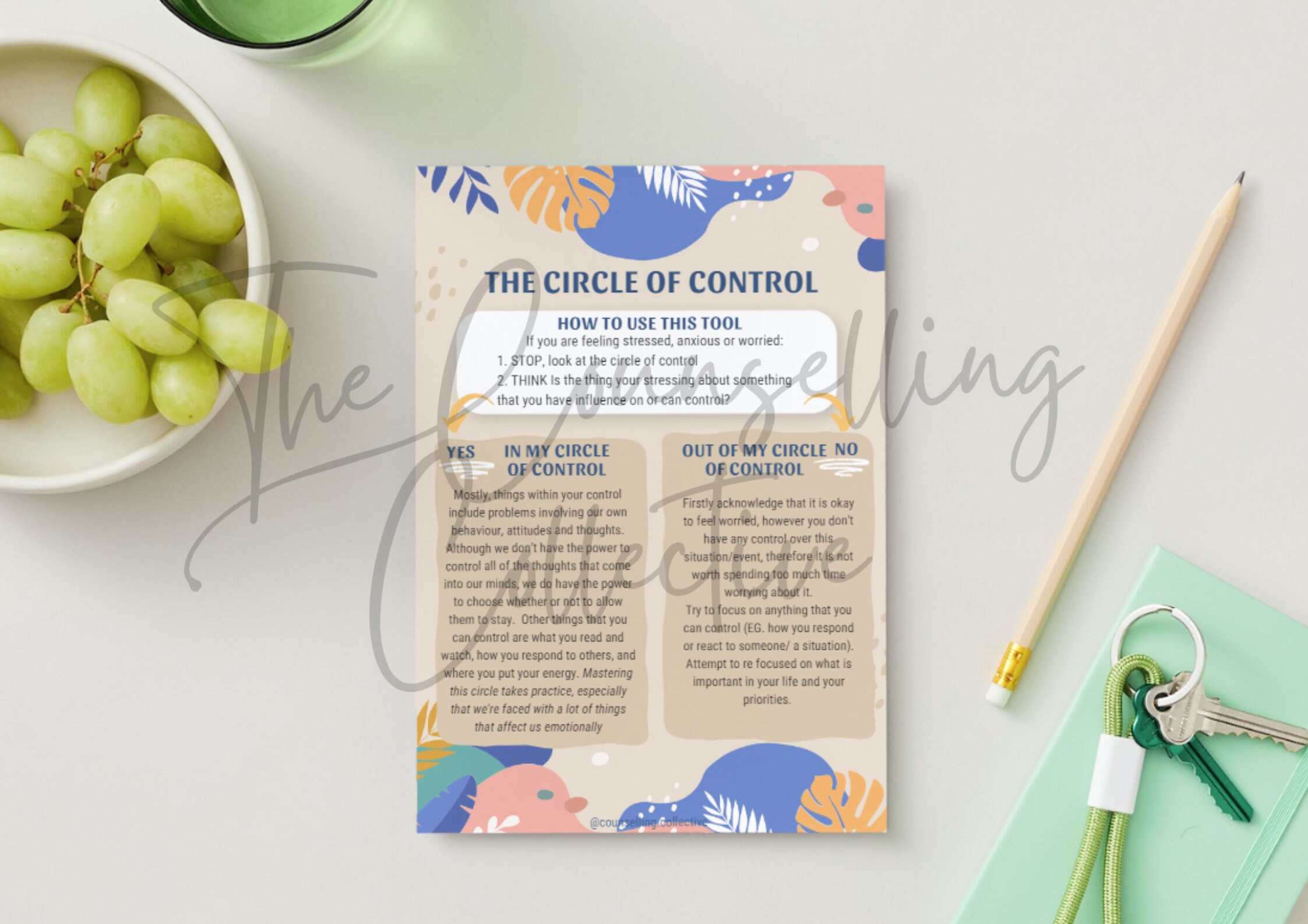 The Circle of Control - Psychoeducation Resource - Etsy
