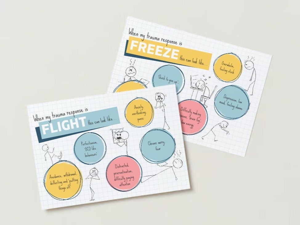 Trauma Response - Psychoeducation Resource - Fight, Flight, Freeze and ...