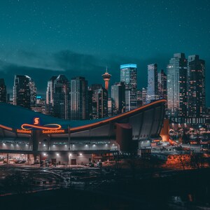 Calgary City Skyline Print - Etsy