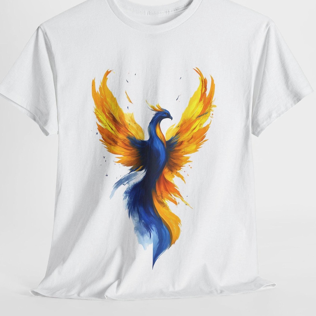 Ukraine Supporter T-shirt, Ukraine Phoenix Abstract Ukrainian Colors ...