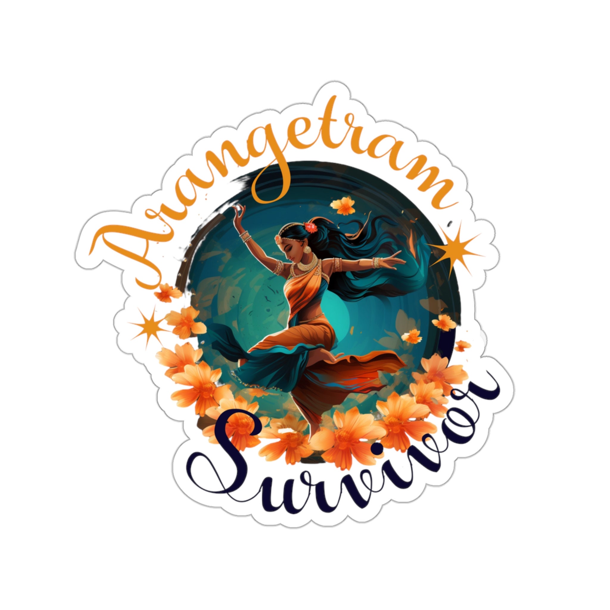 Arangetram Survivor Sticker, Bharathanatyam Sticker, Indian Dance ...