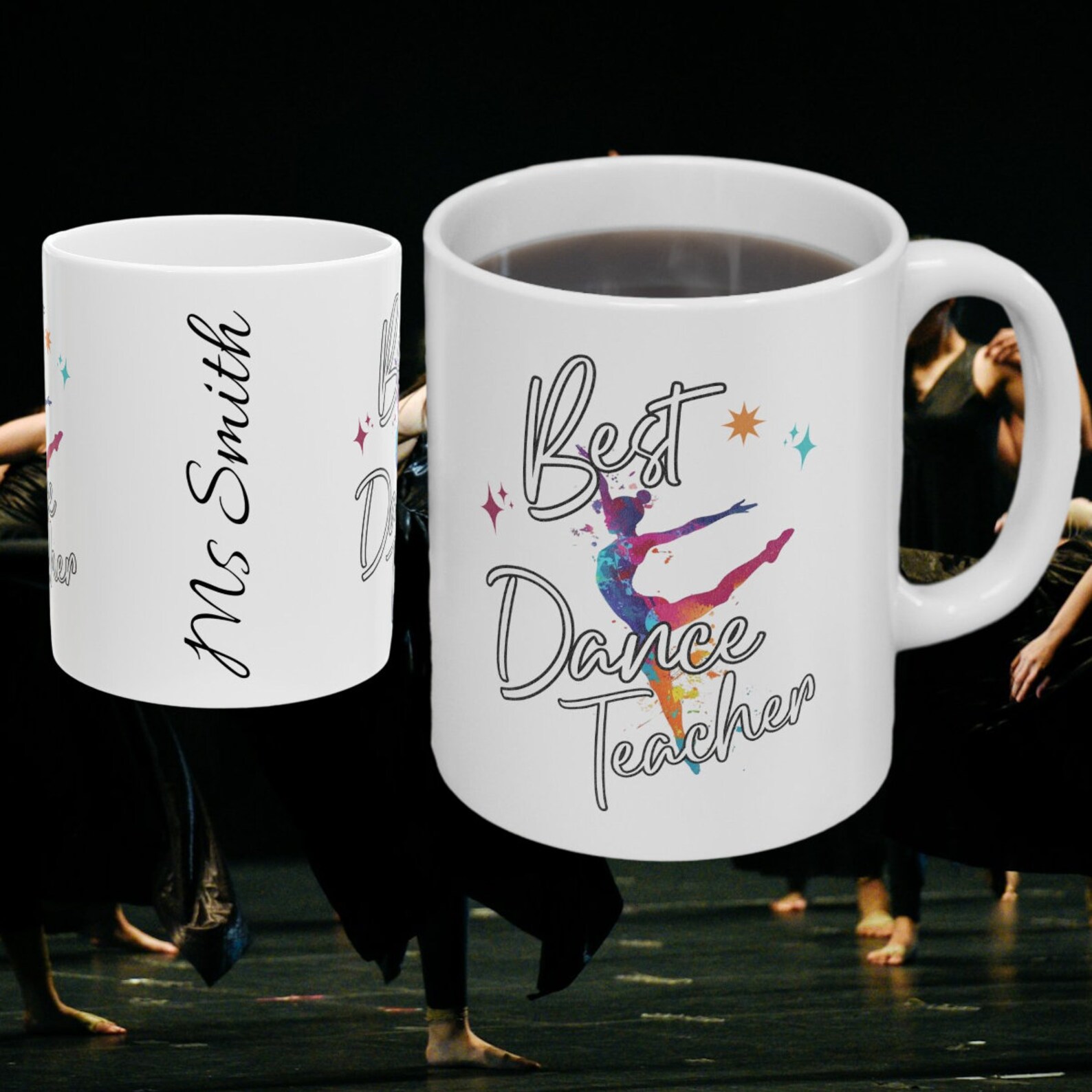 Dance Teacher Gift Mug, Personalized, Custom Mug. Dance Mug, Best Dance ...