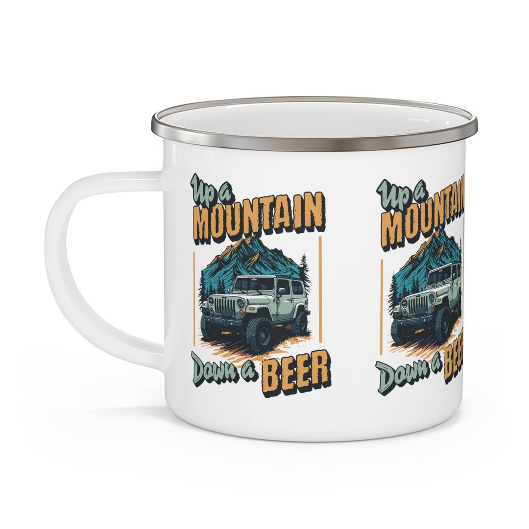 Funny Metal Mug for 4X4 Adventurer, 4WD, Overlander, Enamel Bush ...
