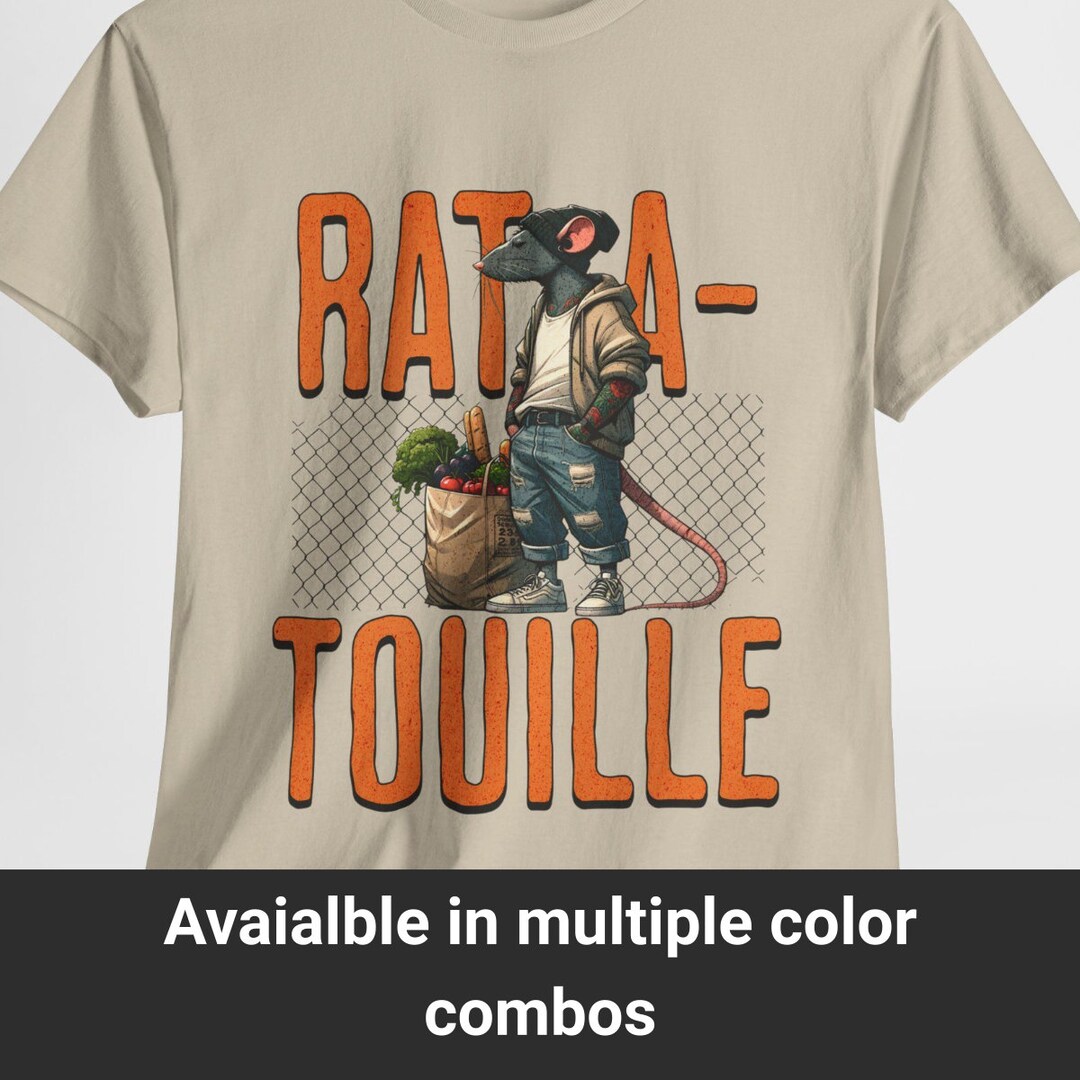 Rat-a-touille Tshirt, Ratatouille Tee, Cute Rat Shirt, Vegetarian Vegan ...