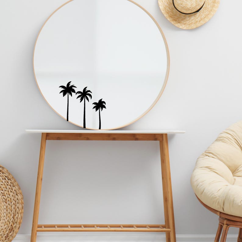 Palm Tree Decal, Tropical Palm Tree Car Decal, Beach Vibes Sticker ...