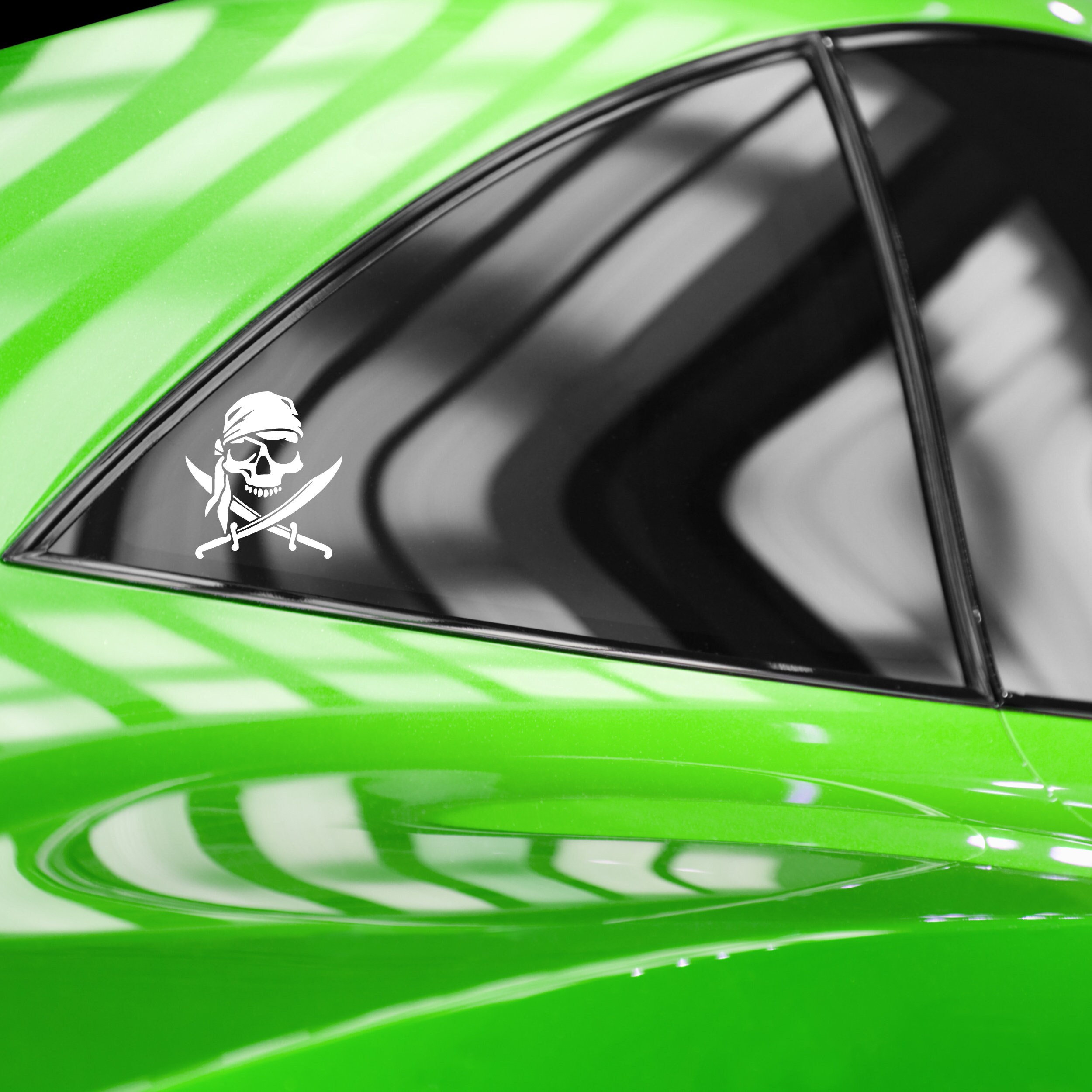 Pirate Skull and Crossbones Vinyl Decal, Pirate Theme Sticker, Skull ...