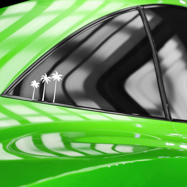 Palm Tree Decal, Tropical Palm Tree Car Decal, Beach Vibes Sticker ...