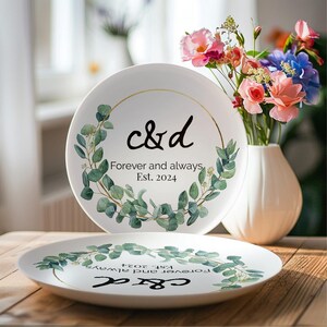 Custom Initials Plate Wedding Gift Unique Personalized Gift for ...
