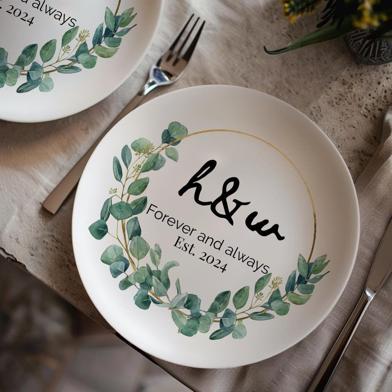 Custom Initials Plate Wedding Gift Unique Personalized Gift for ...