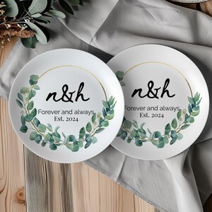 Custom Initials Plate Wedding Gift Unique Personalized Gift for ...