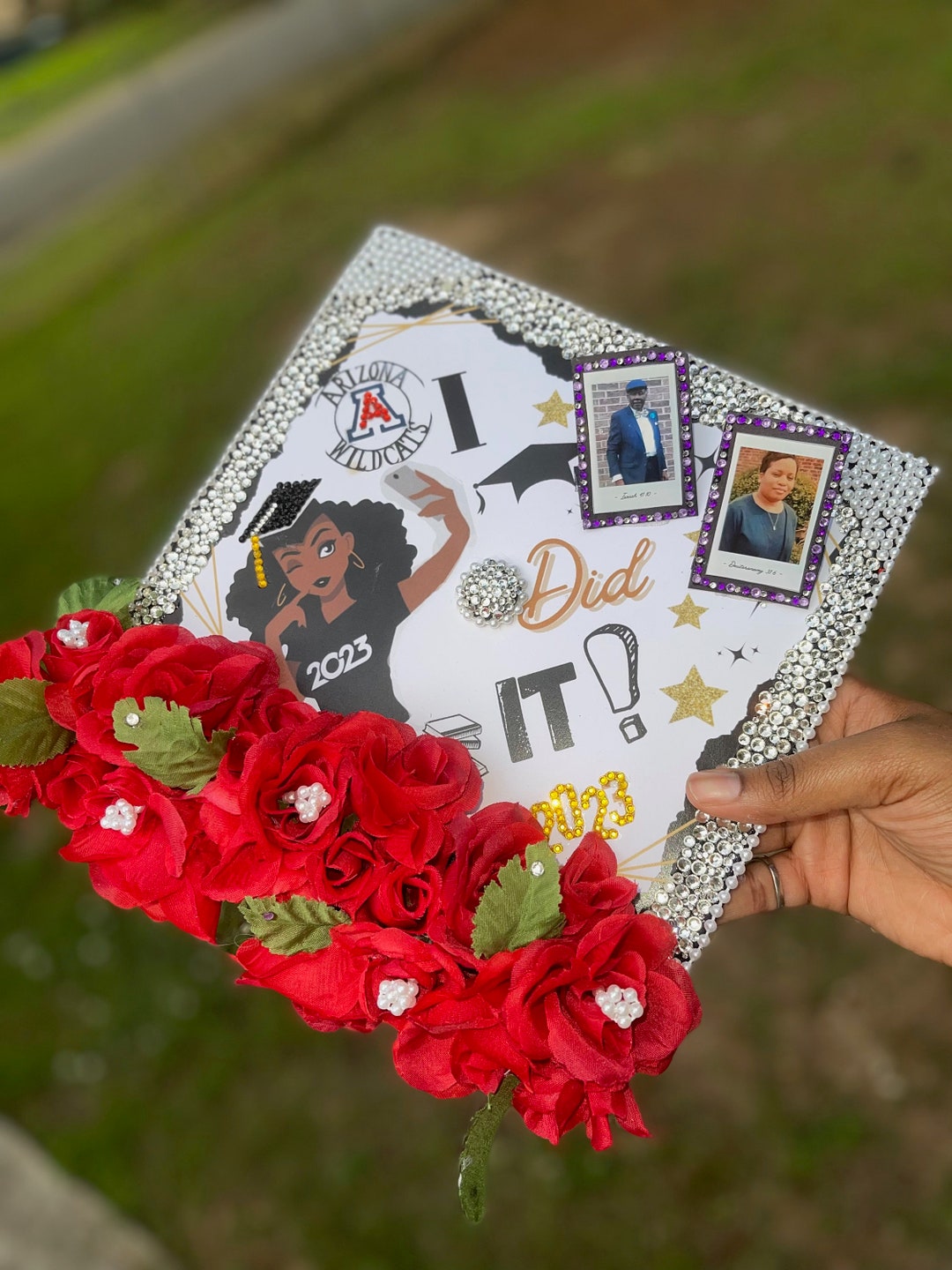 Custom Graduation Cap Topper/ Memorial Graduation Cap Topper - Etsy UK