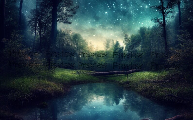 4 Moody Forest Laptop Wallpapers Digital Wall Paper Digital Download ...