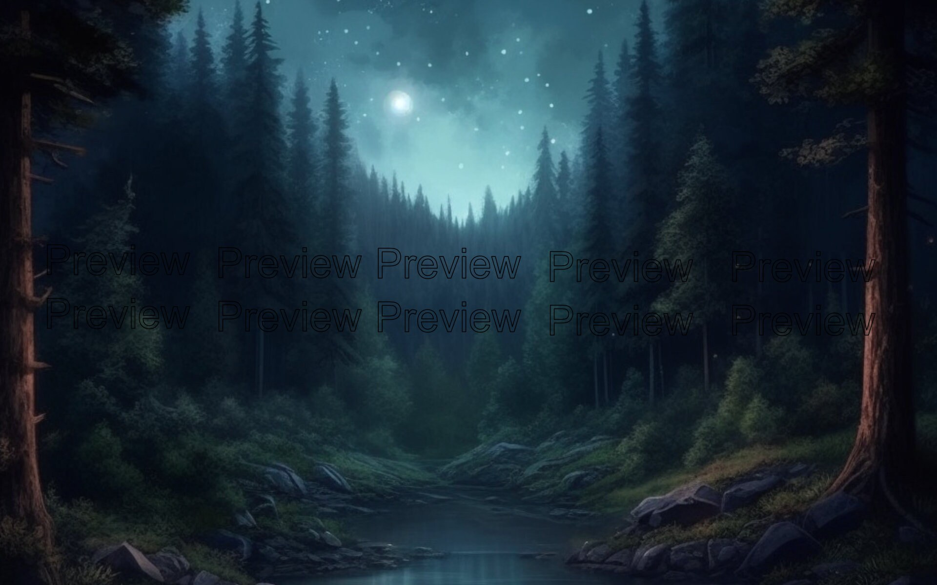 4 Moody Forest Laptop Wallpapers Digital Wall Paper Digital Download Dark Forest Moody Calm