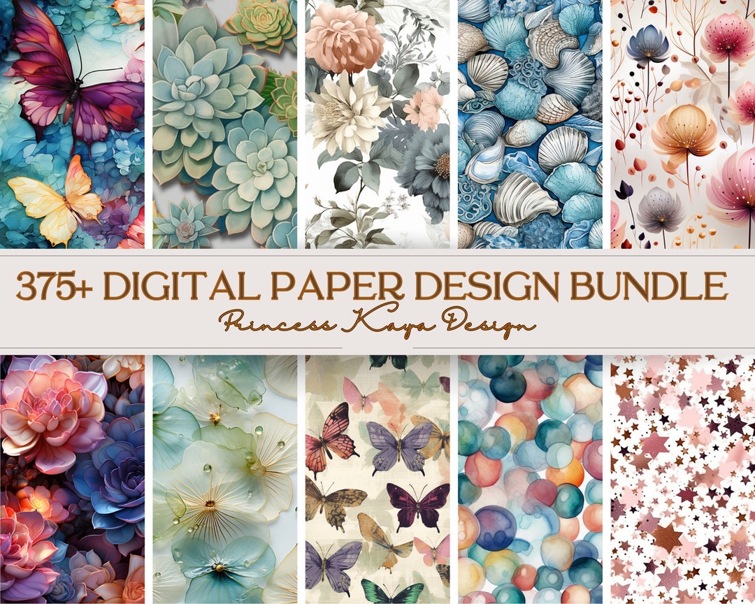 375+ Digital Paper Design Ultimate Bundle, Instant Download, SEAMLESS ...