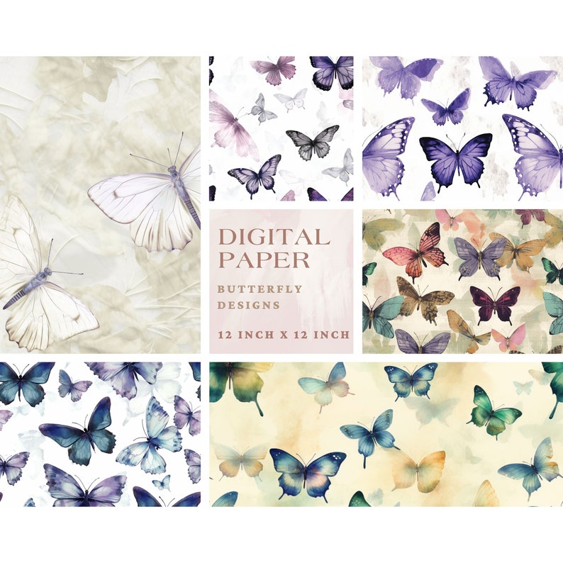 120 Digital Paper Design Bundle I, Instant Download, SEAMLESS TILED ...