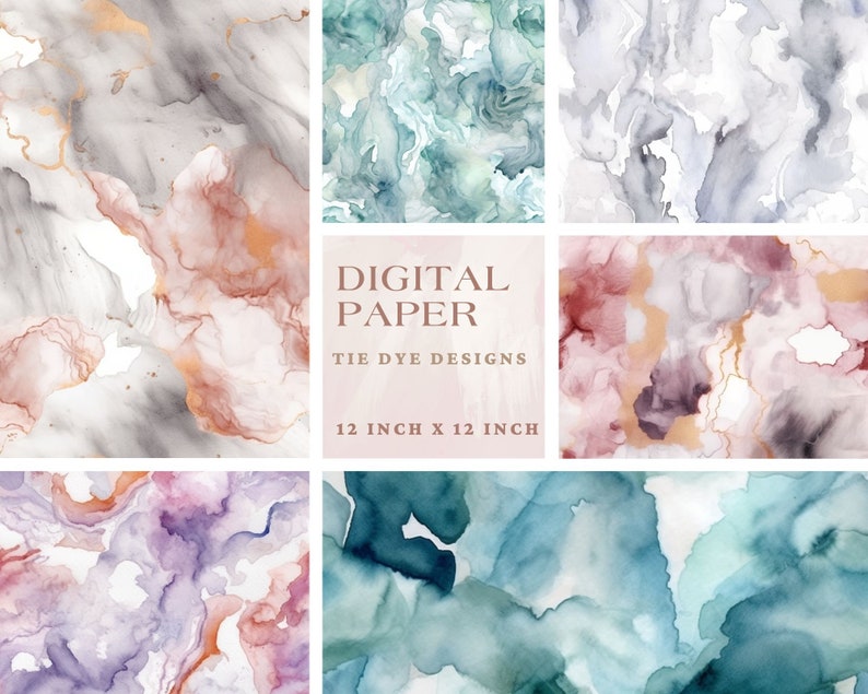 120 Digital Paper Design Bundle II, Instant Download, SEAMLESS TILED ...