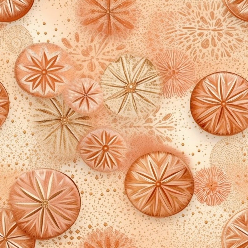 Monochromatic Watercolor Sand Dollar Design Digital Paper, 6 Patterns ...