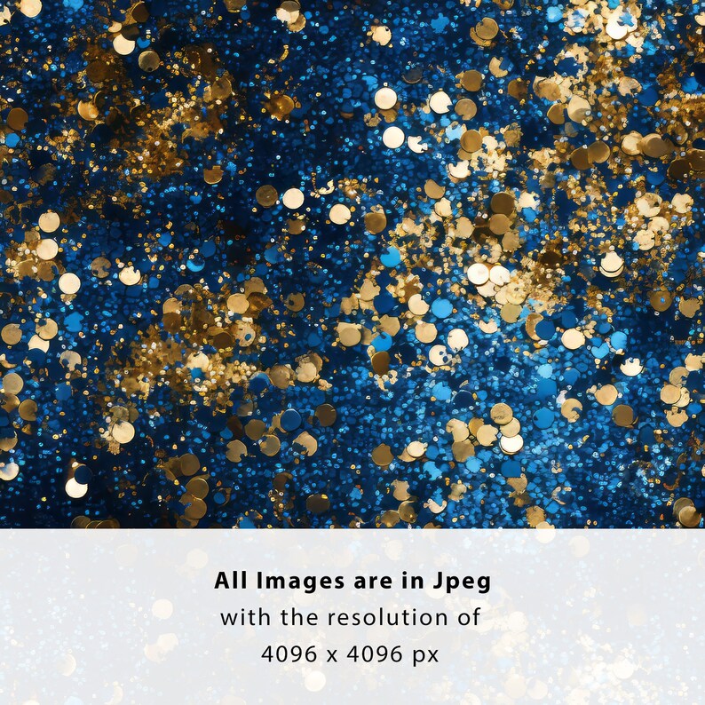 Blue Glitter Seamless Digital Paper | Blue Sequin & Shimmery Digital ...